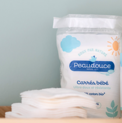 Cotons bébé bio pour la toilette et le change – Peaudouce