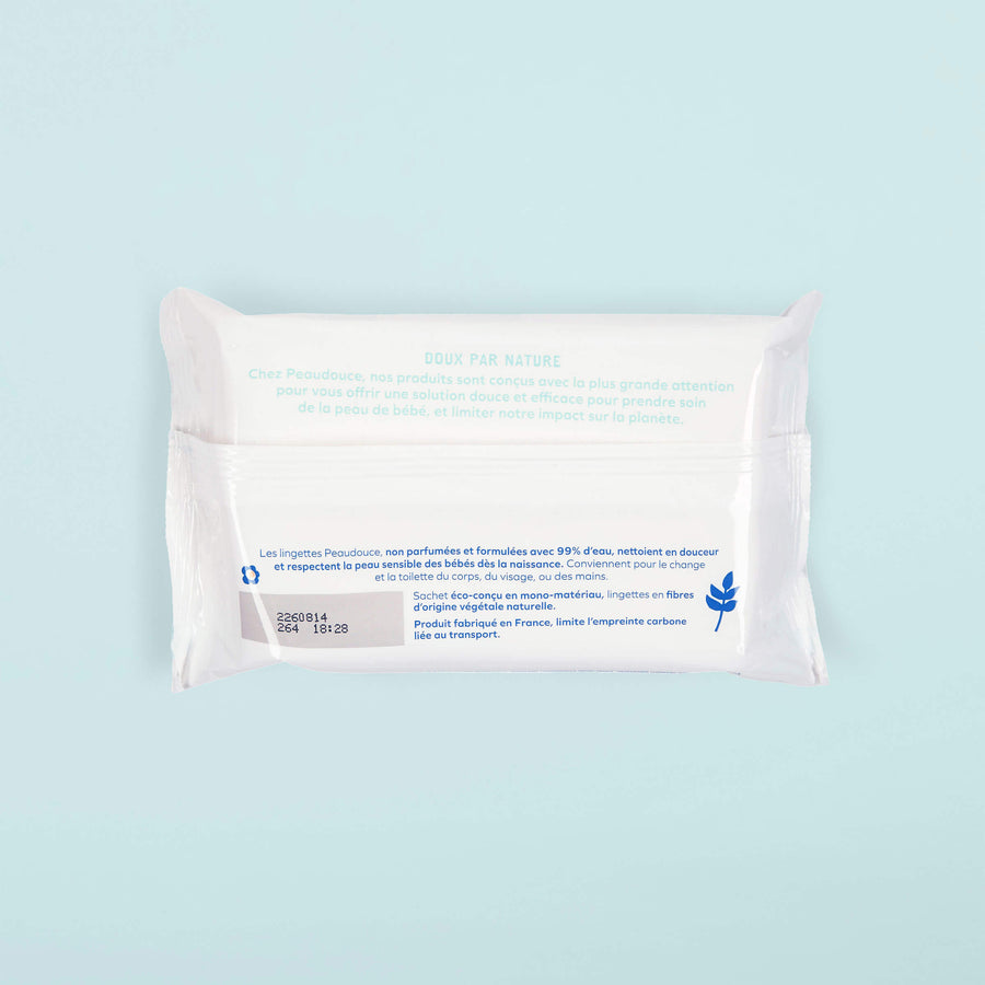 Lingettes bébé à l'eau purifiée | Peaudouce